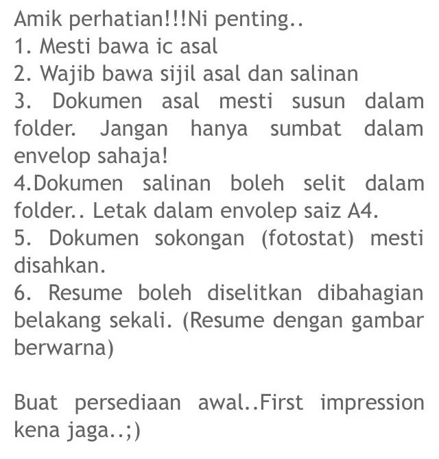 Cara Susun Dokumen Dan Sijil Untuk Temuduga Kerajaan/ SPA